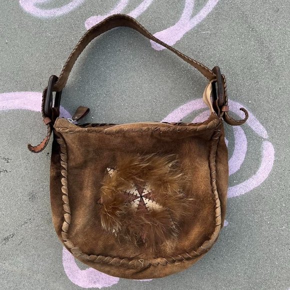 Desmo | Bags | Desmo Womens Brown Suede Leather Cute Native American ...